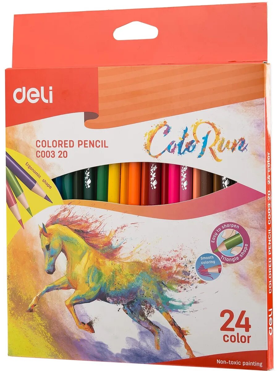 Карандаши 24 цвета ColoRun тополь (EC00320)