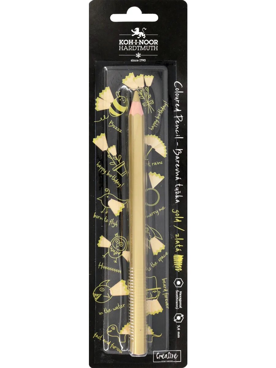 Карандаш цветной Jumbo, золотой