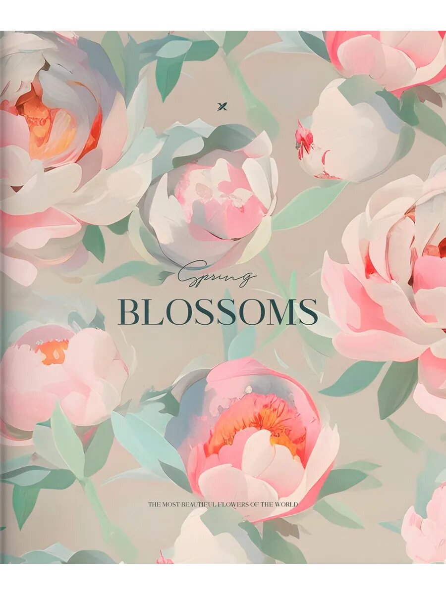 Тетрадь Blossoms, A5, 48 листов, клетка, в ассортименте