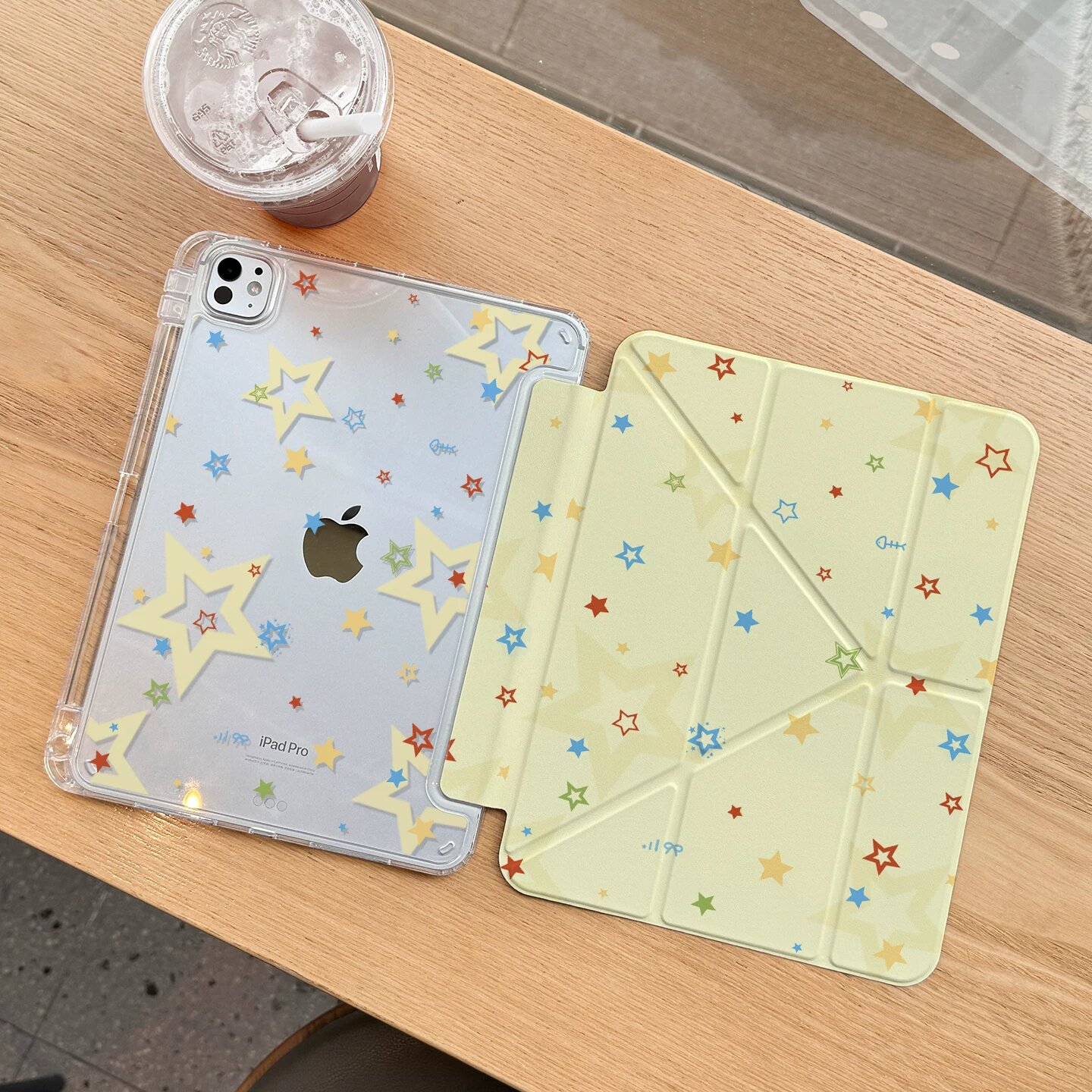IPad Mini 8,3 дюйма_Сияющие звёзды [Y-образная подставка ❤ Утолщенная задняя панель ❤ Поддержка нескольких углов]