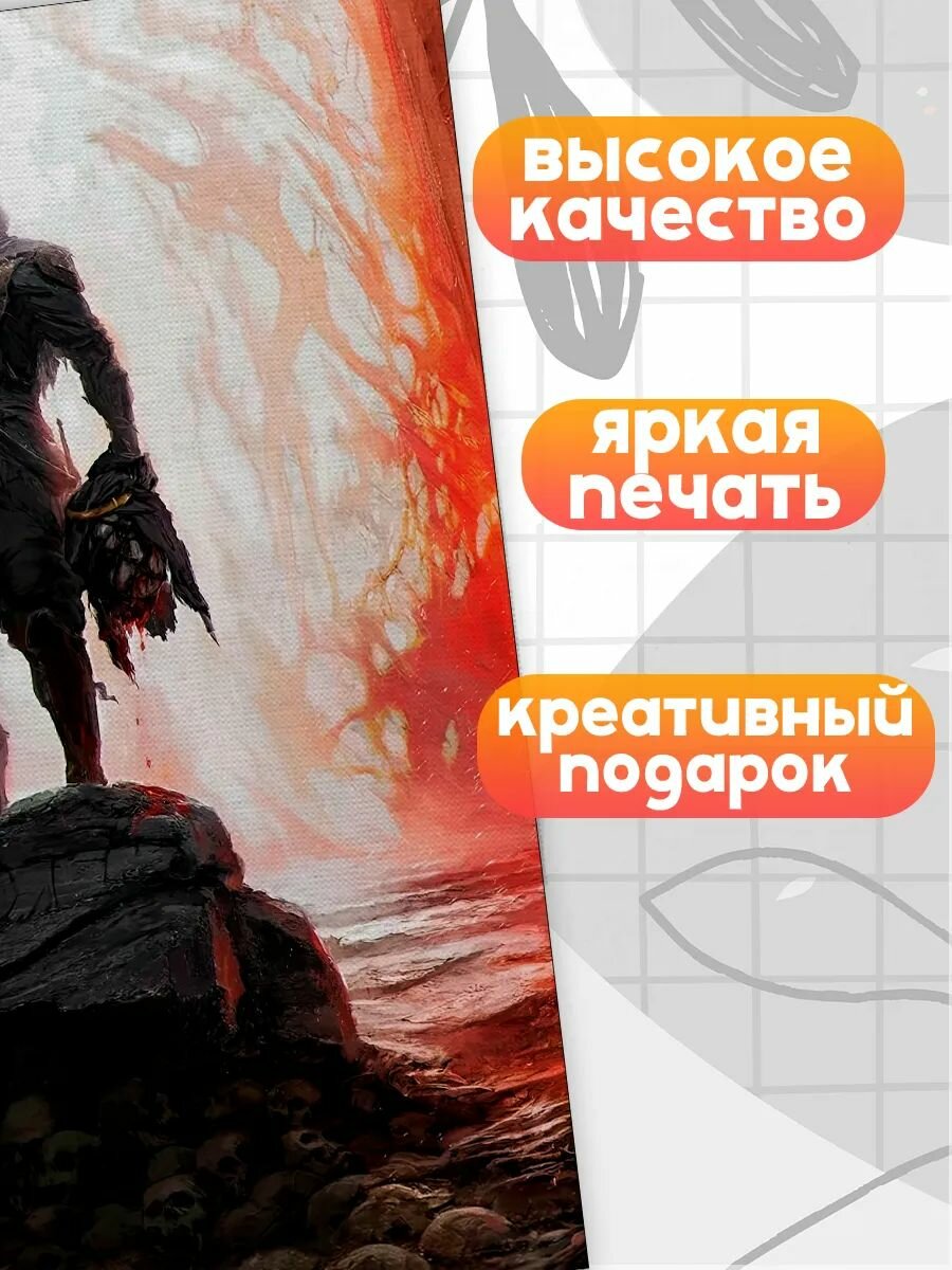 Картина на стену Mortal Shell 2, на подрамнике, 1шт, 38х25 размер. — фото 1