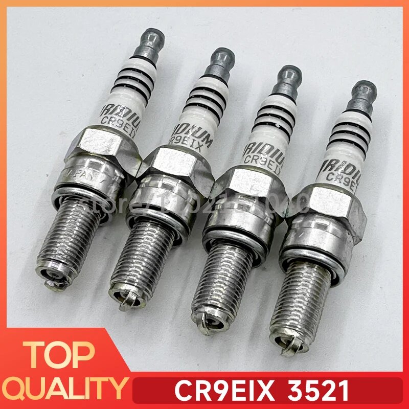 4 шт. иридиевые свечи зажигания CR9EIX 3521 для мотоциклов SUZUKI, YAMAHA, SUZUKI PIAGGIO, KAWASAKI GSXR, CR9EIA-9, CB400, CBR, автозапчасть