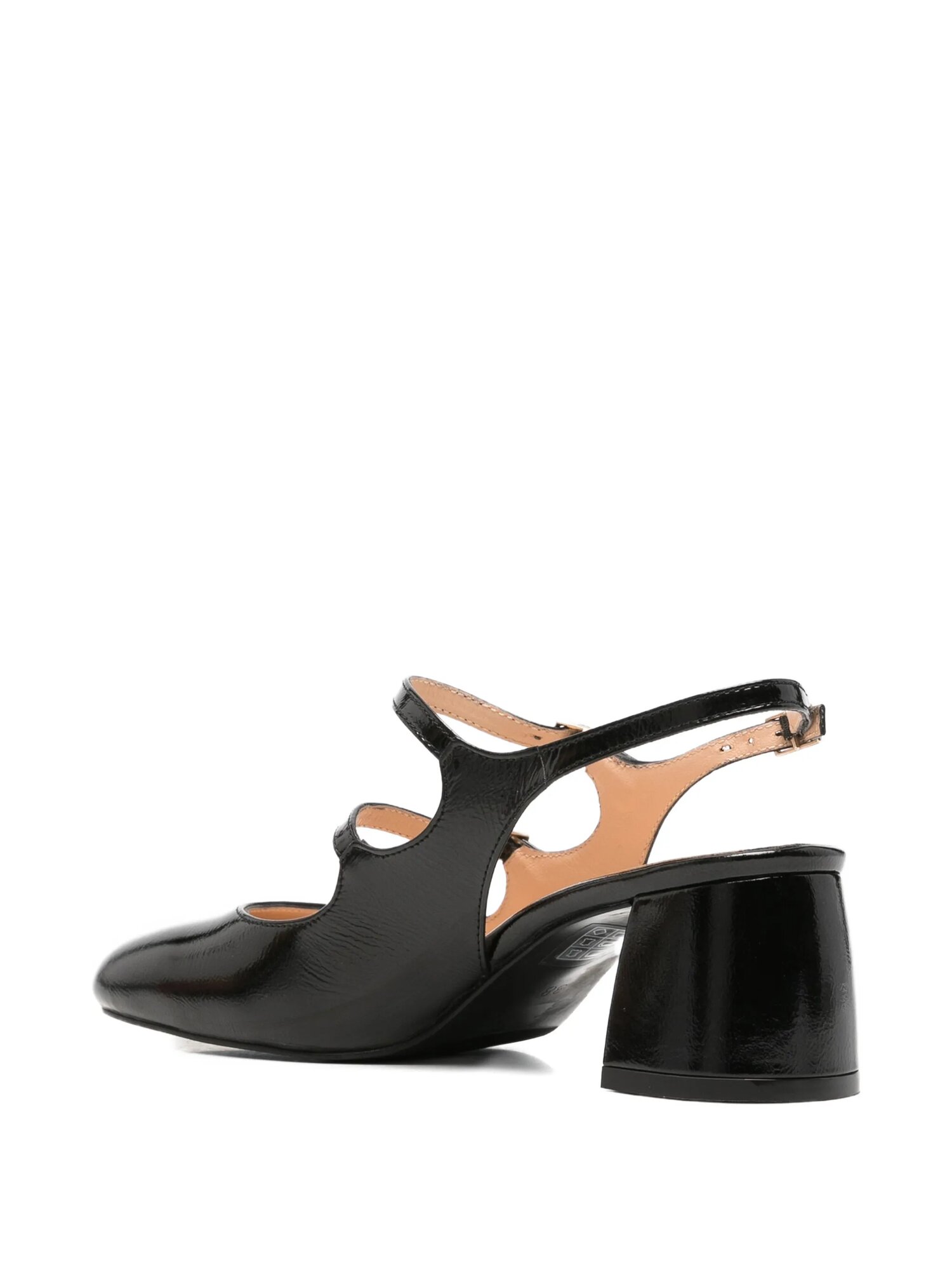 Туфли SERGIO MORETTI Triple-strap slingback pumps, размер 37, black/black — фото 1