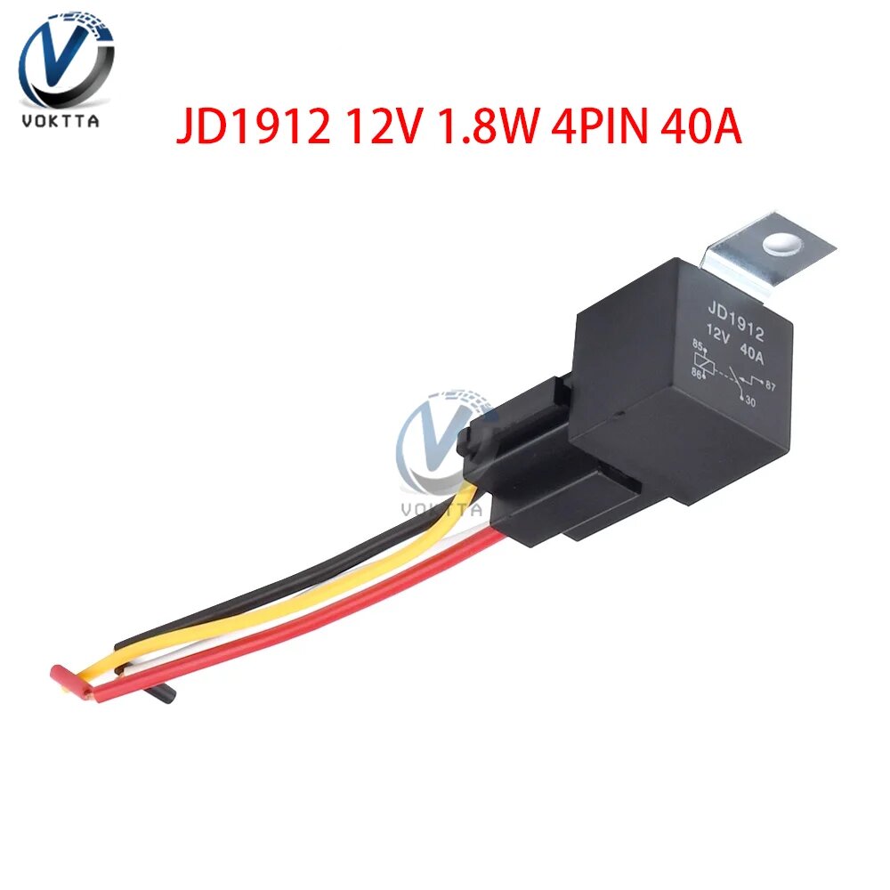 Реле автомобильное JD1912 12V 1.8W 40A 4PIN
