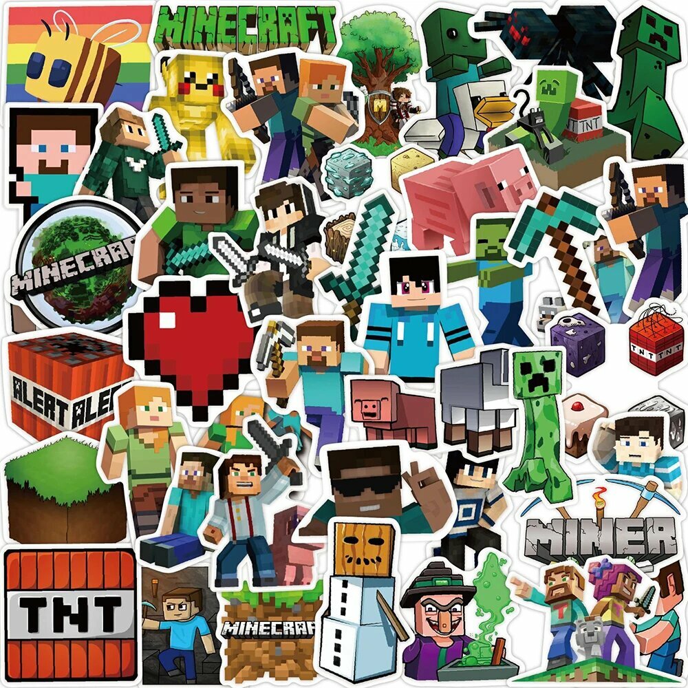 Набор для вечеринки Minecraft Potdemiel 50pcs Sticker