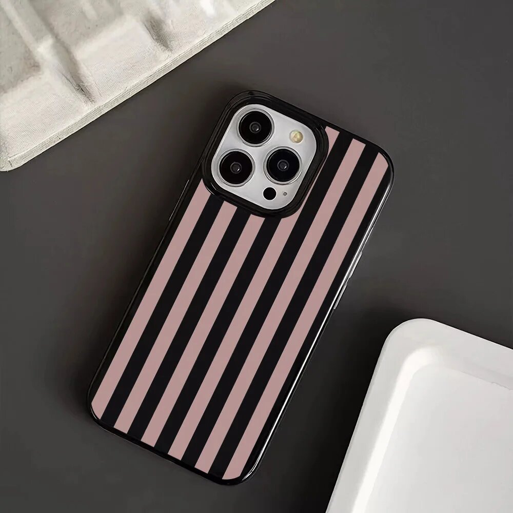 Чехол для телефона в полоску для iPhone 17 Air, 16, 15, 14 Pro, 13, 12, 11 Pro For iphone 16 Pro