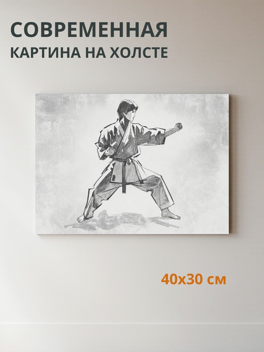 Картина на холсте Спорт/боевые искусства 40x30 см