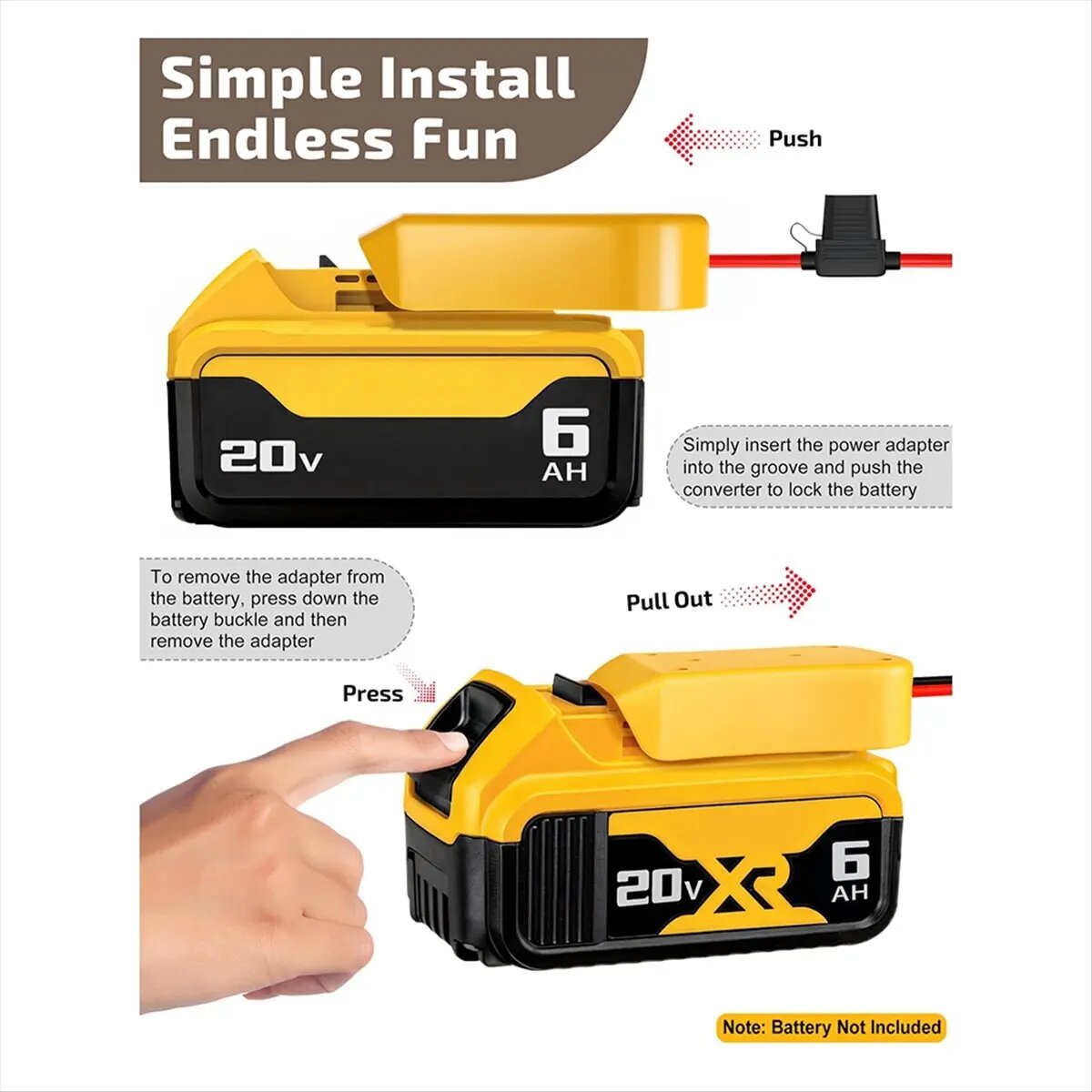 Адаптер для стартера Dewalt 20В