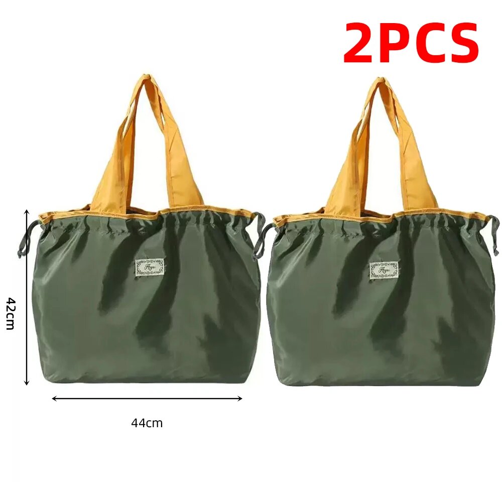 Многоразовая сумка-шоппер Nylon Green-2PCS