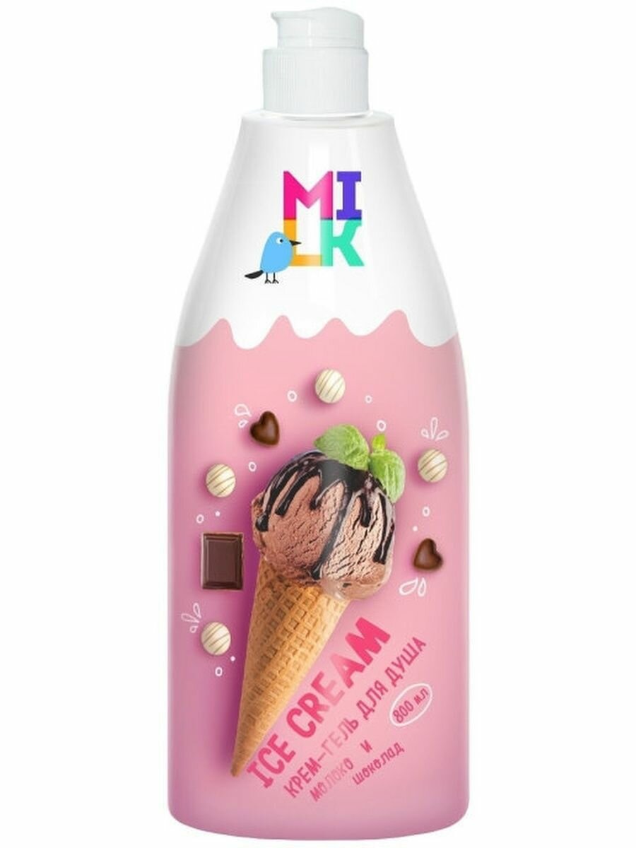 Milk Крем-гель для душа, Молоко и Шоколад 800 мл
