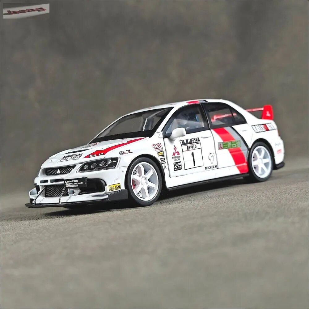 Mодель автомобиля 1/32 Mitsubishi Lancer Evolution EVO Petroleum coating version Детская игрушечная машинка Коллекционные металлические игрушки