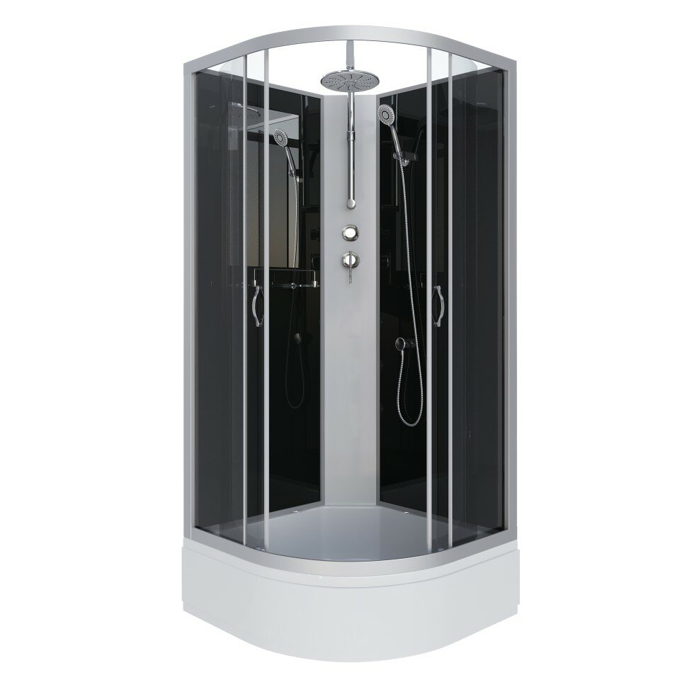 Душевая кабина Niagara Classic NG-3503-14BKT (80х80х210) средний поддон(26см), стекло тонированное,4 места
