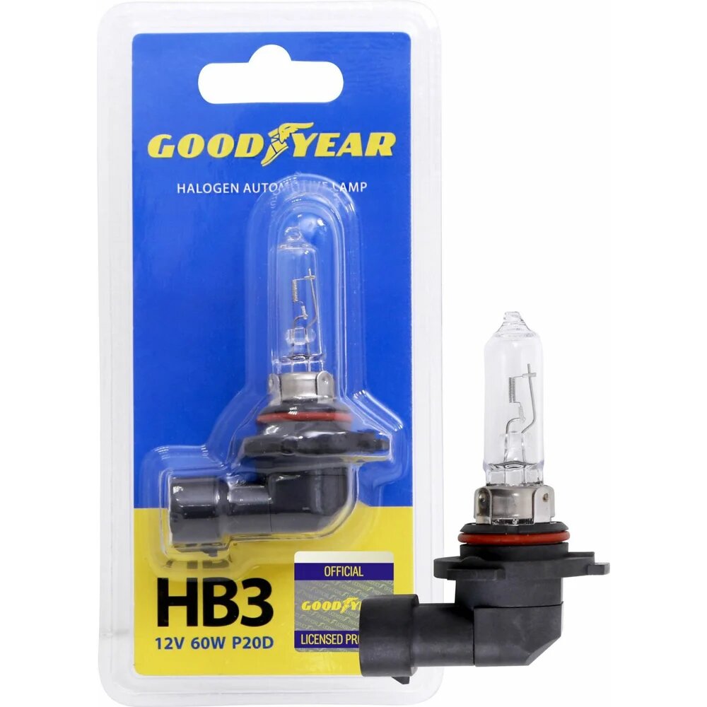 Автолампа GOODYEAR НB3 12V 60W P20D (блистер)