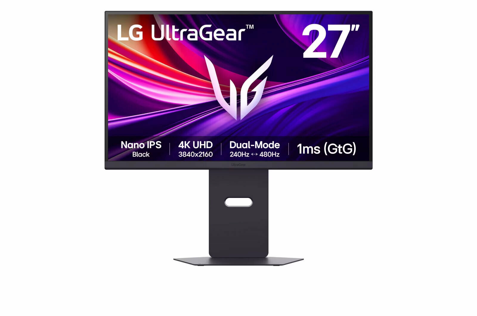 Игровой монитор LG 27" 27G850A-B, 4K Ultra HD, Nano IPS, 240 Гц, HDMIx2+DP+USB, регулируемый, черный (27G850A-B. ARUZ)