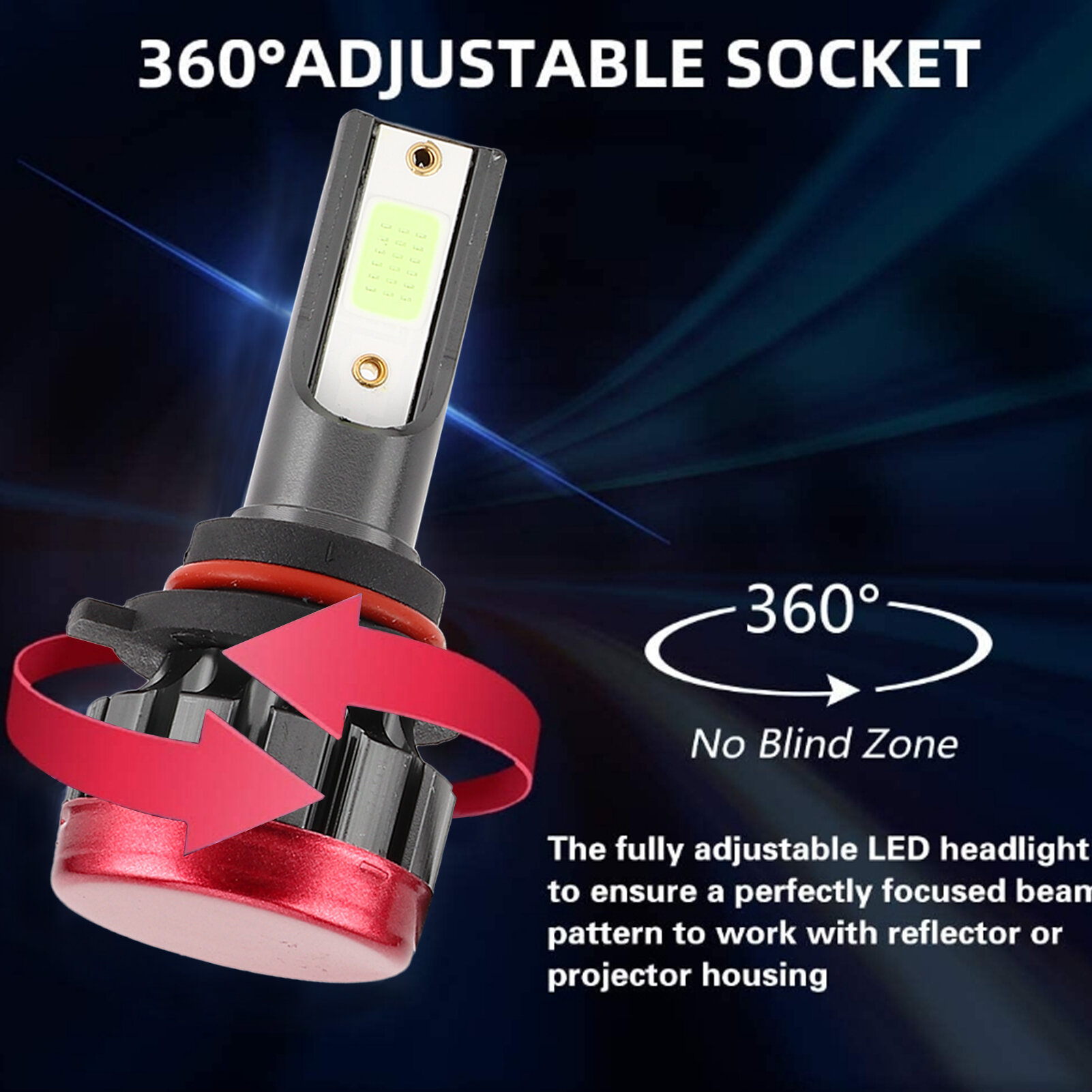Пара светодиодных лампочек для противотуманных фар 8000K 3000LM 30W EV19 9006/HB4 IceBlue Lighting