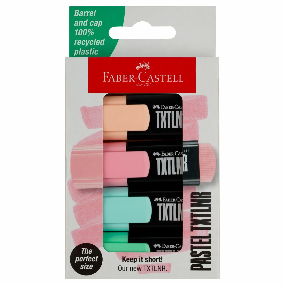 Набор текстовыделителей Faber-Castell "Pastel mini" 04 цв, пастельные ассорти, 1-5мм