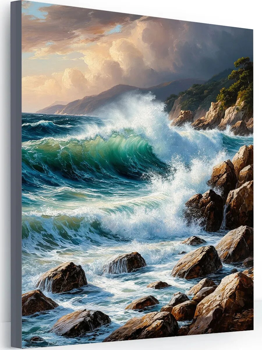 Картина по номерам "Морской пейзаж", на холсте на подрамнике, 40 x 50 см