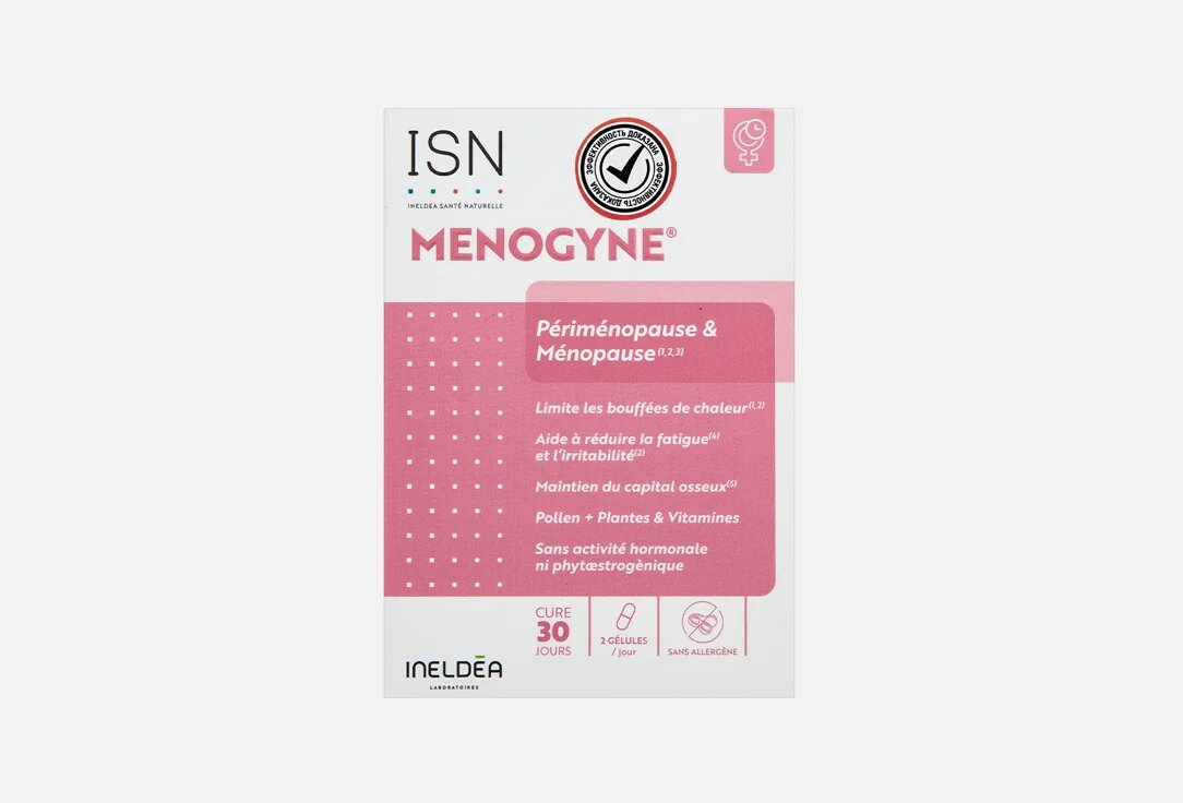 Ineldea Sante Naturelle Menogyne кремний, медь, марганец БАД для женского здоровья 60 шт