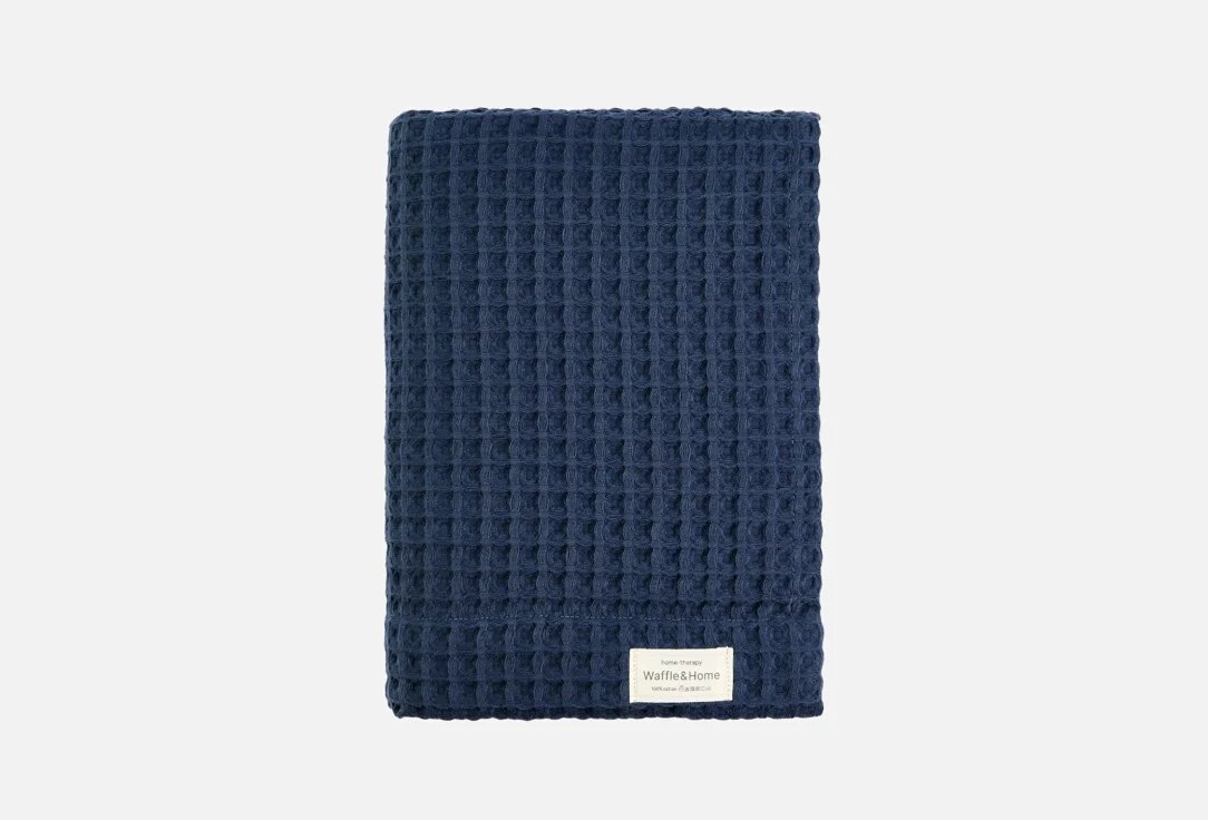 Waffle&Home вафельное, индиго, 80х150 см Полотенце банное 1 шт