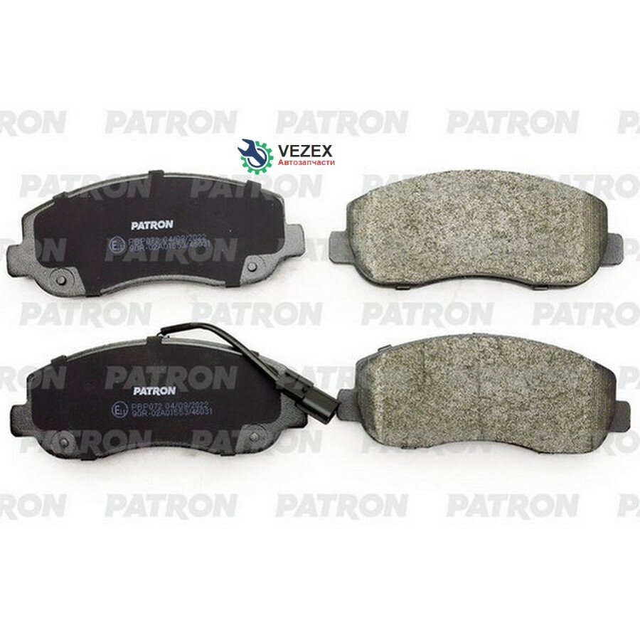 PATRON PBP072 Колодки тормозные дисковые OPEL MOVANO B 2.3 CDTI FWD/2.3 CDTI RWD 10-