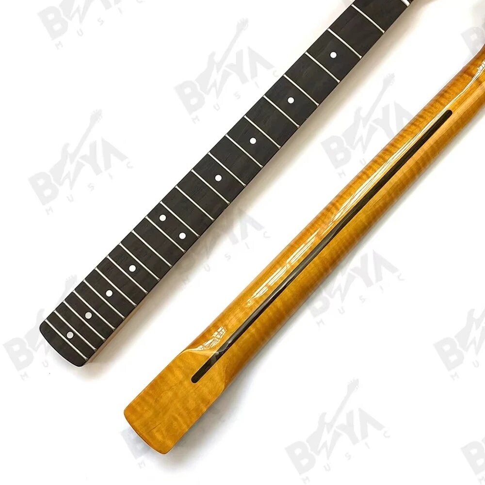Гриф для электрогитары Radiu Tiger Flame клен с грифом из палисандра