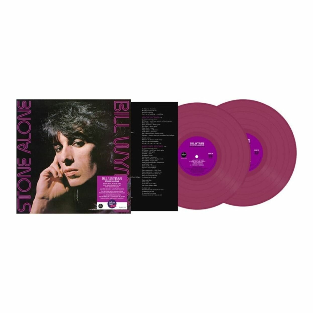Виниловая пластинка Bill Wyman - Stone Alone, 2 x Vinyl, LP, Limited Edition, Purple /> New