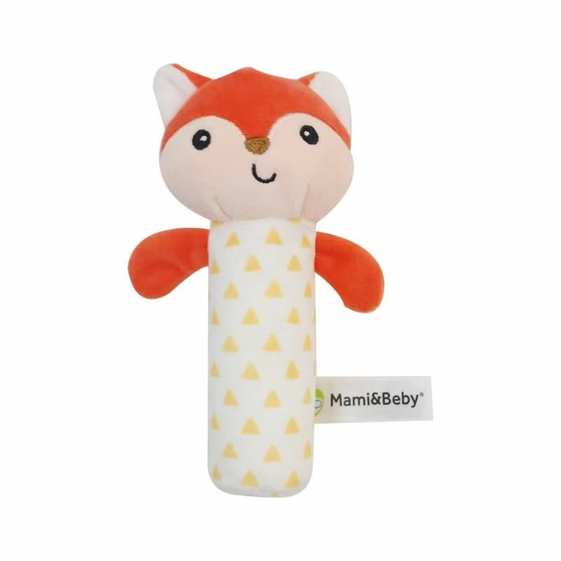 Игрушка для младенцев Mamibeby, погремушка, бумажная BB палочка, круглая ручная рукоятка, успокаивающая для новорожденных, круглая ручная рукоятка, палочка для захвата с мультяшным животным