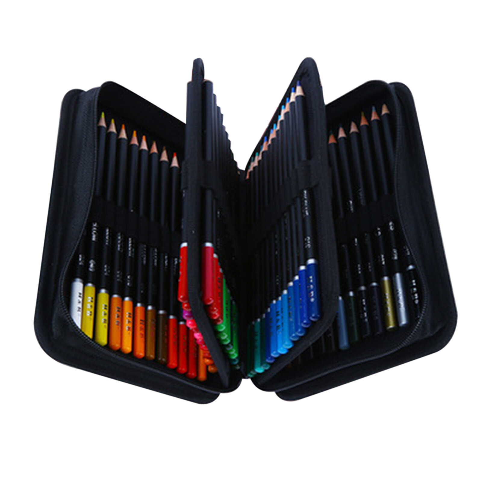 H&B 72 Colors Oil Painting Pencil Stick Art Set Kit Oil-based Soft Core Wood Material Package Size 215*155*55mm Package Weight 670g for Children Kids Adults Artist Drawing Picturing Coloring Sketching Calligraphy Portable Present Gift