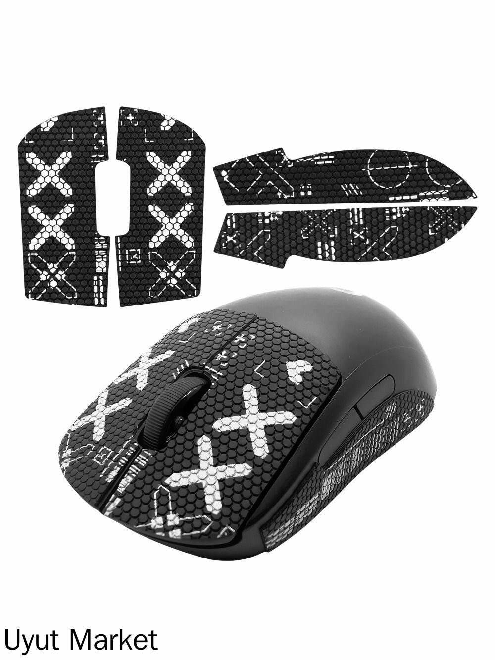 Ручка для мыши комплект для Logitech G Pro Wireless X Superlight тонкая противоскользящая самоклеящаяся лента для игровой мыши черная