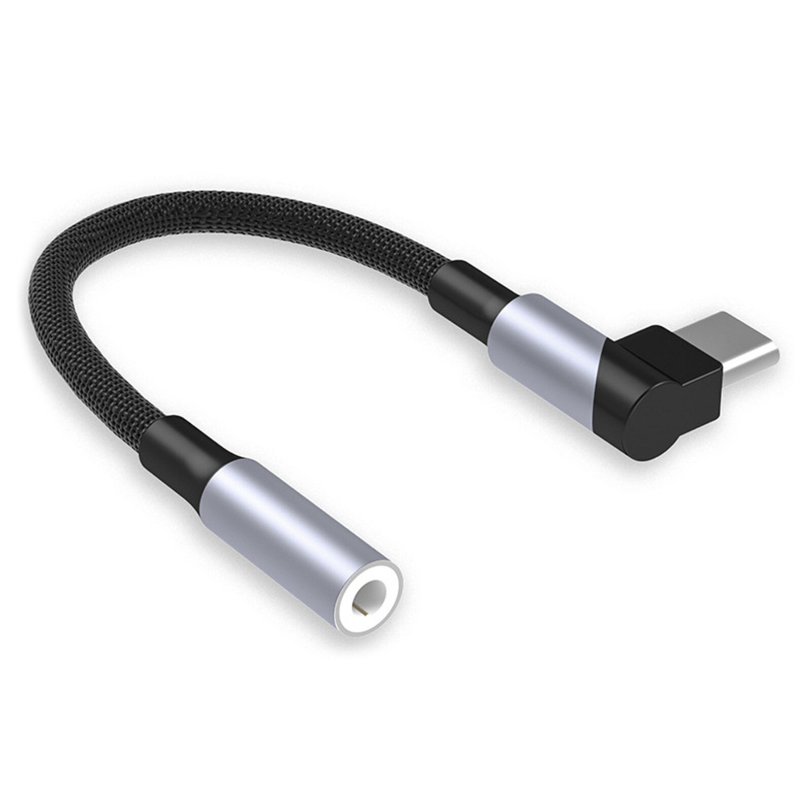 Угловой переходник USB Type C на 3.5 мм для наушников для