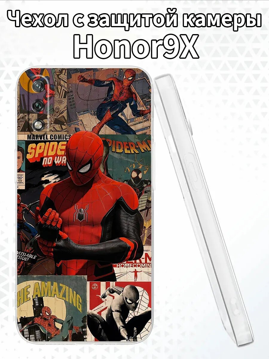 Чехол на Honor9X с изображением Человека-паука