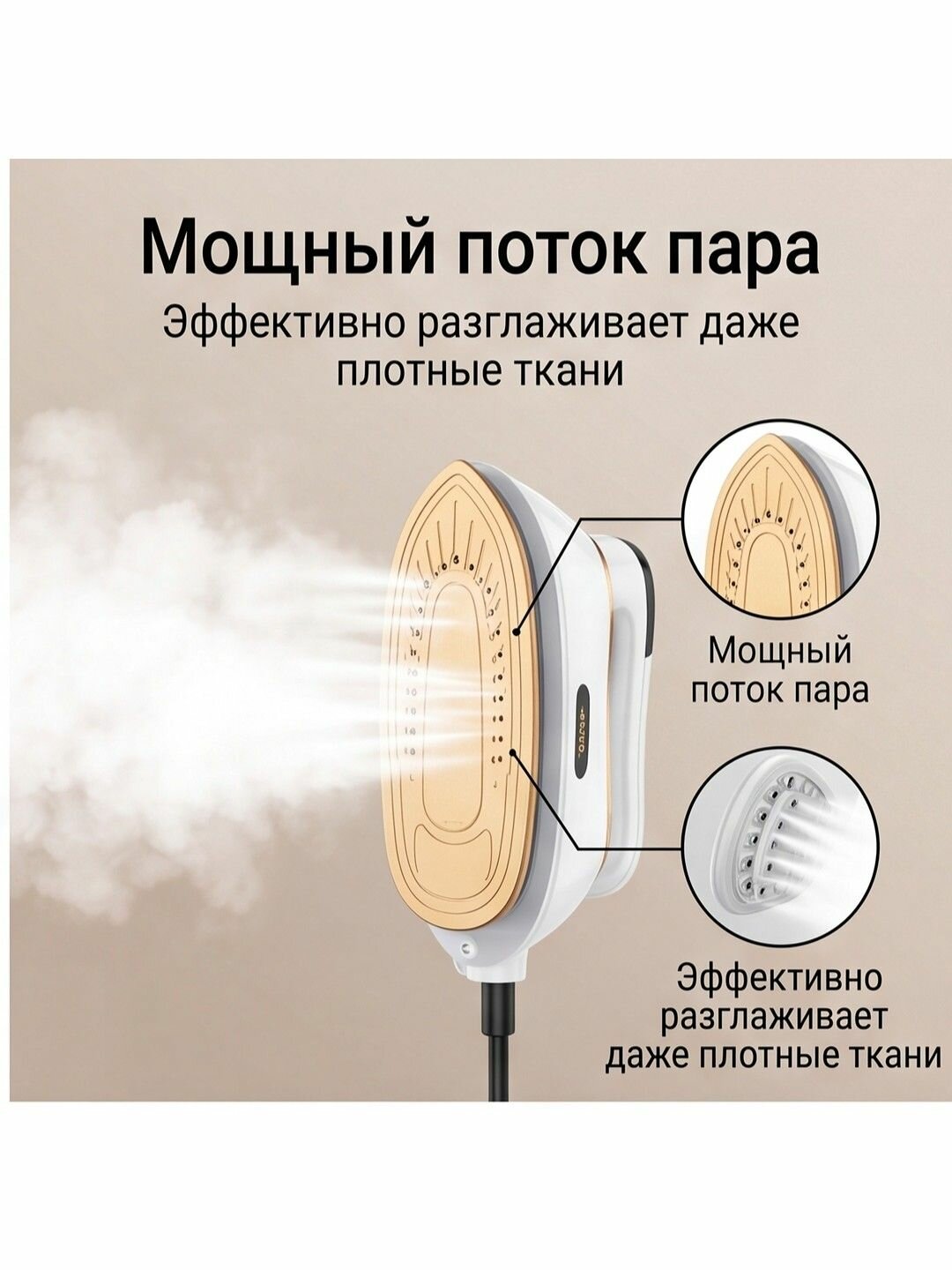 Ручной паровой утюг складной, дорожный отпариватель для разглаживания одежды