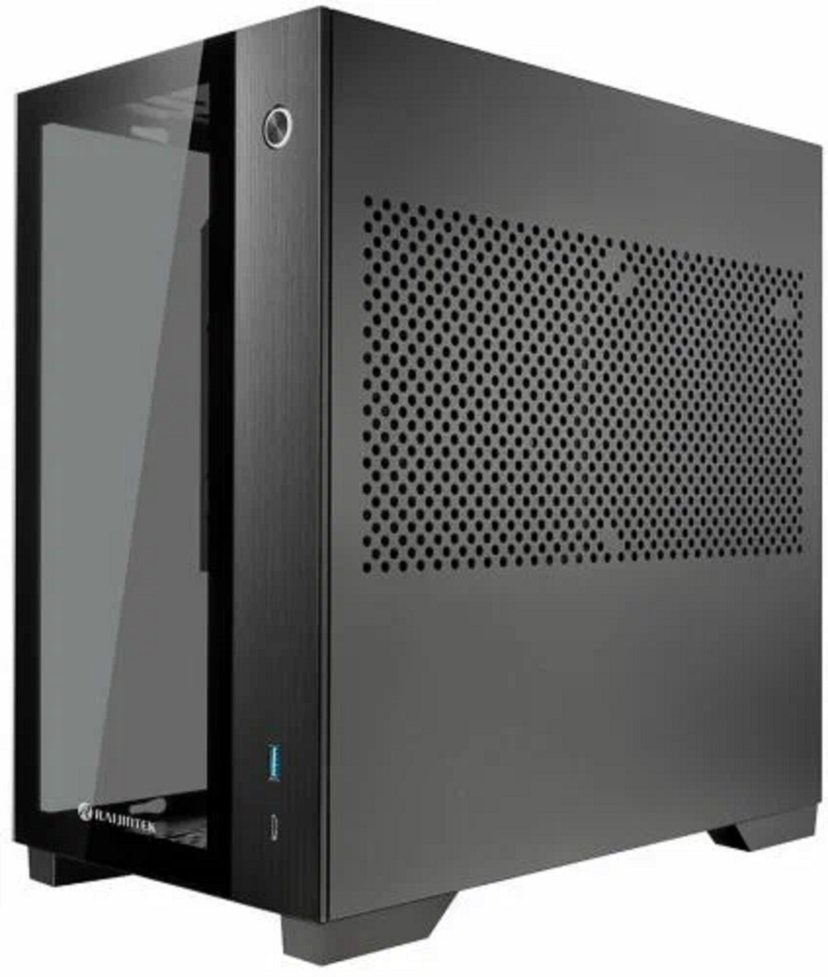 Корпус mini-ITX Raijintek PAEAN MINI 0R20B00213 черный, без БП, боковая панель закаленное стекло, USB Type-C, USB 3.0