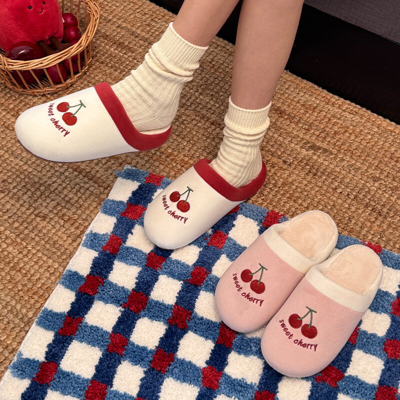 Милые мультяшные тапочки Birkenstocks, новые зимние домашние нескользящие пушистые тапочки плюс теплые бархатные тапочки из высококачественного хлопка для женщинРазмер обуви. EU:35-36