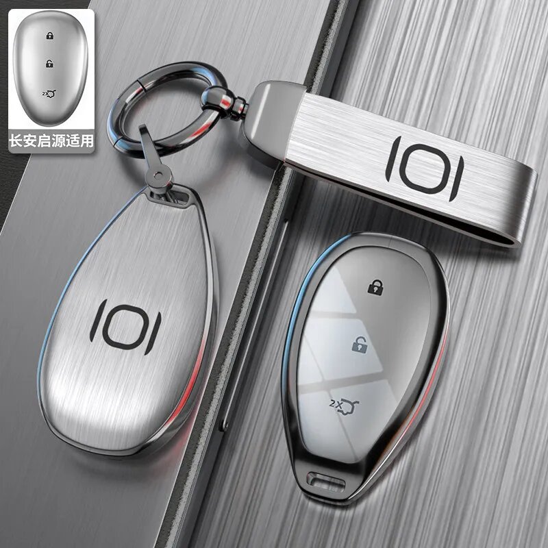 Для Changan Qiyuan A07 A05 A06 Q05: Чехол для ключа из цинкового сплава, металлический Set A-Silver