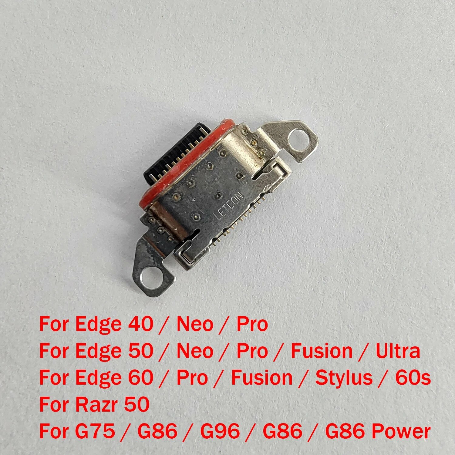 10 шт. для Motorola Moto Edge 40 50 60 60s Neo Pro Fusion Ultra G75 G86 G96: USB-порт для зарядки, док-станция, разъем зарядного устройства, гнездо