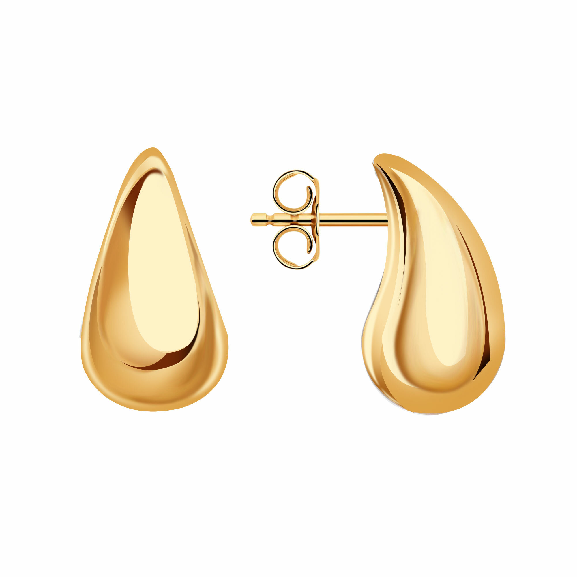 Серьги Diamant online, красное золото, 585 проба