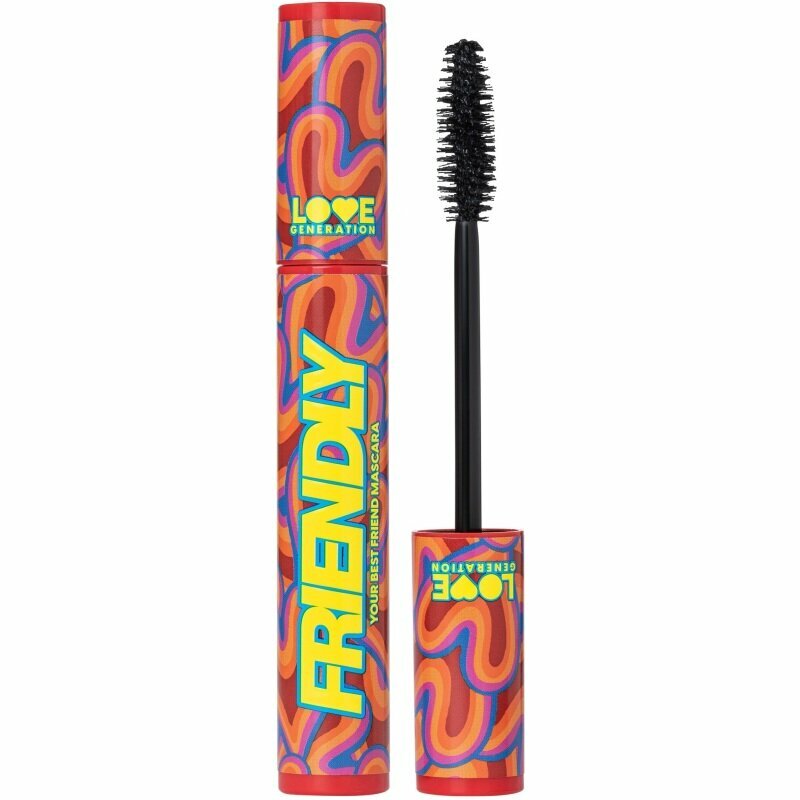 Тушь для ресниц Love Generation Your Best Friend Mascara Friendly, с эффектом удлинения и подкручивания, черный, 9мл