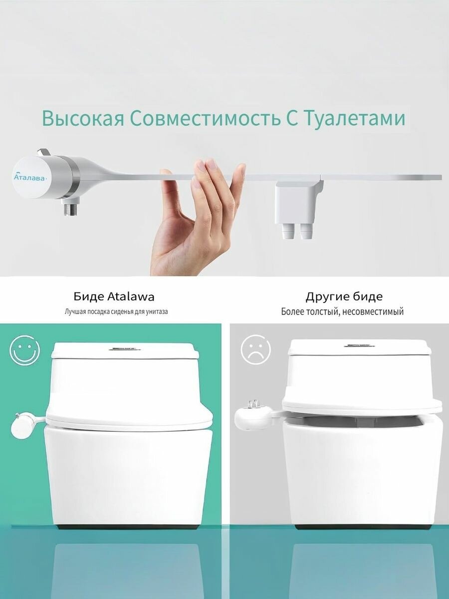 Биде приставка для унитаза Bidee Cold / Гигиенический душ