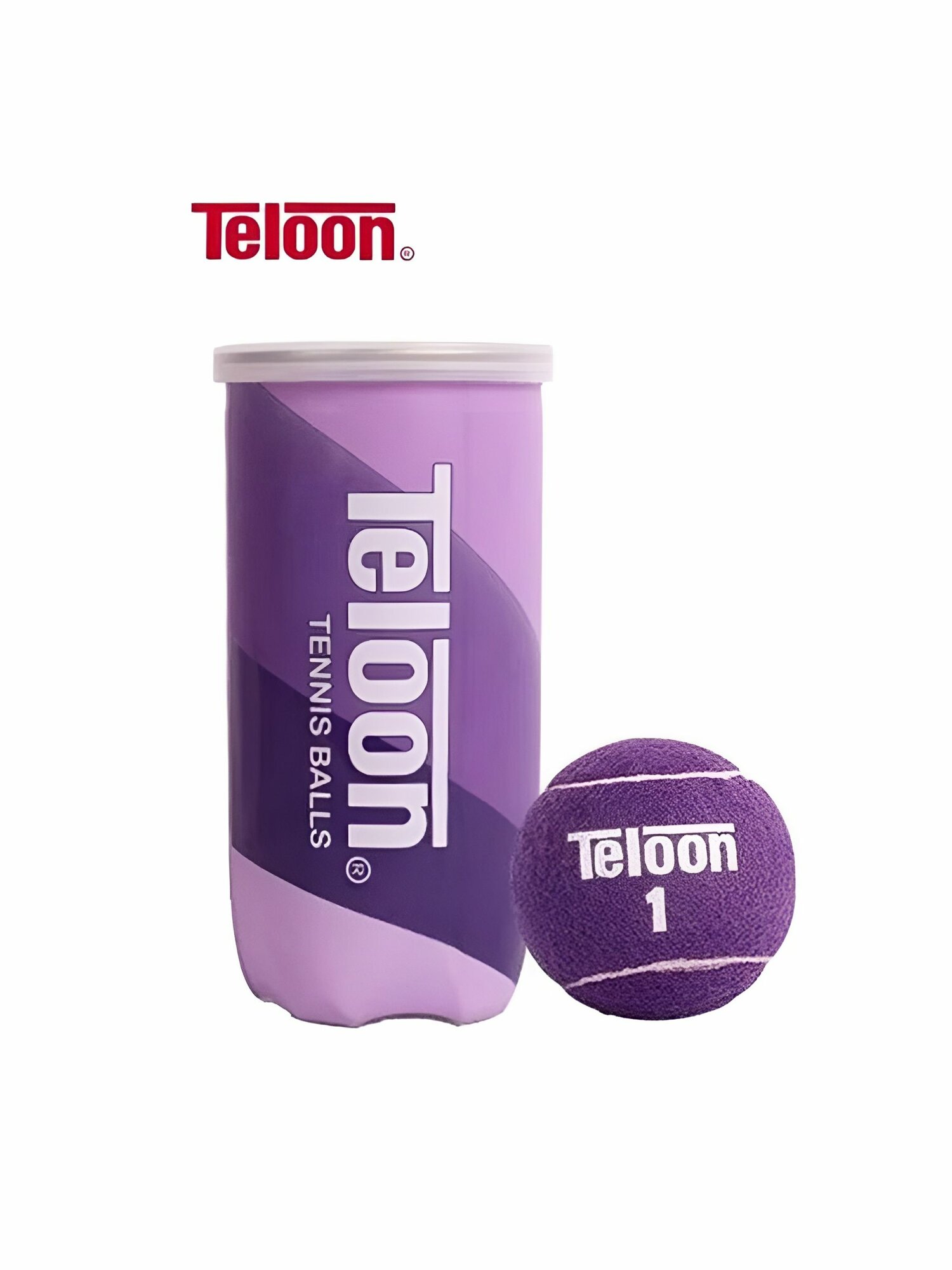 Мячи для большого тенниса Teloon Purple Pro, в комплекте 2 шт.
