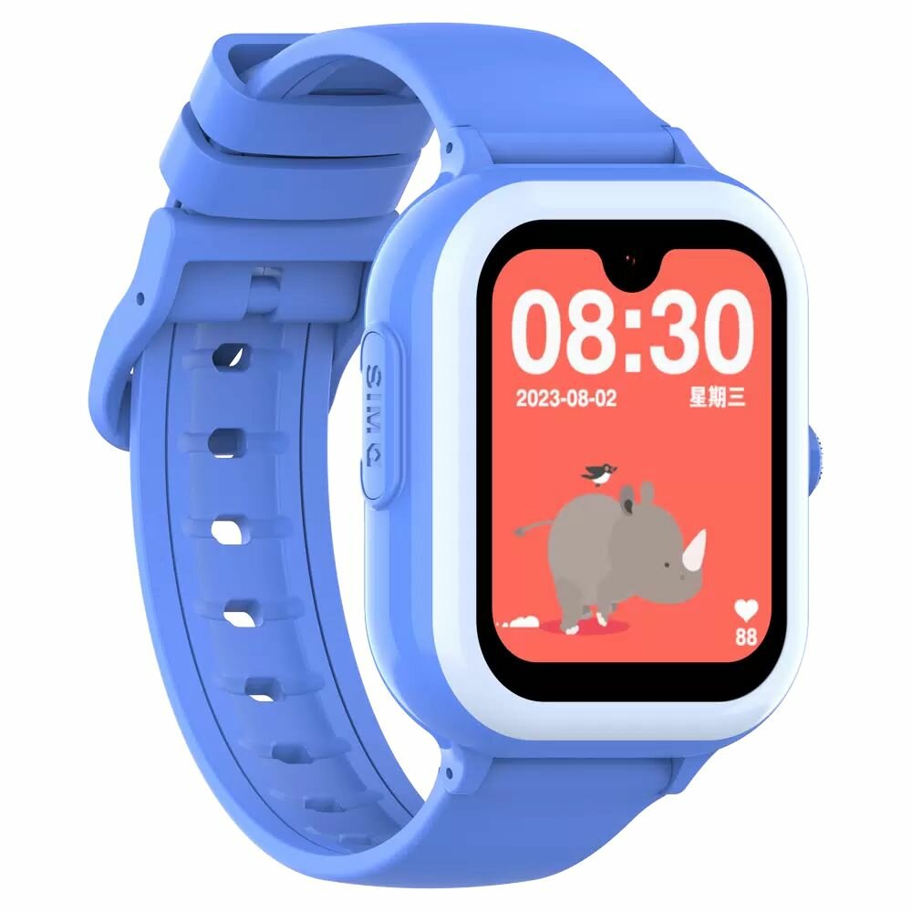 Детские Смарт-часы Wonlex 4G КТ31 c GPS, местоположением, видеозвонками, с сим-картой в комплекте, голубой
