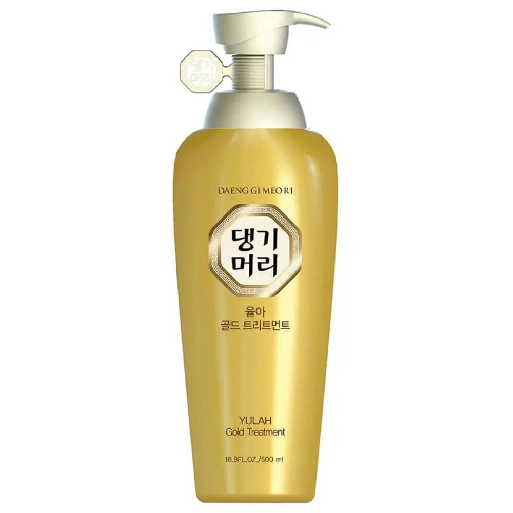 Бальзам для волос с экстрактом золотого кокона шелкопряда DAENG GI MEO RI Yulah Gold Treatment 500ml + тканевая маска для лица в подарок