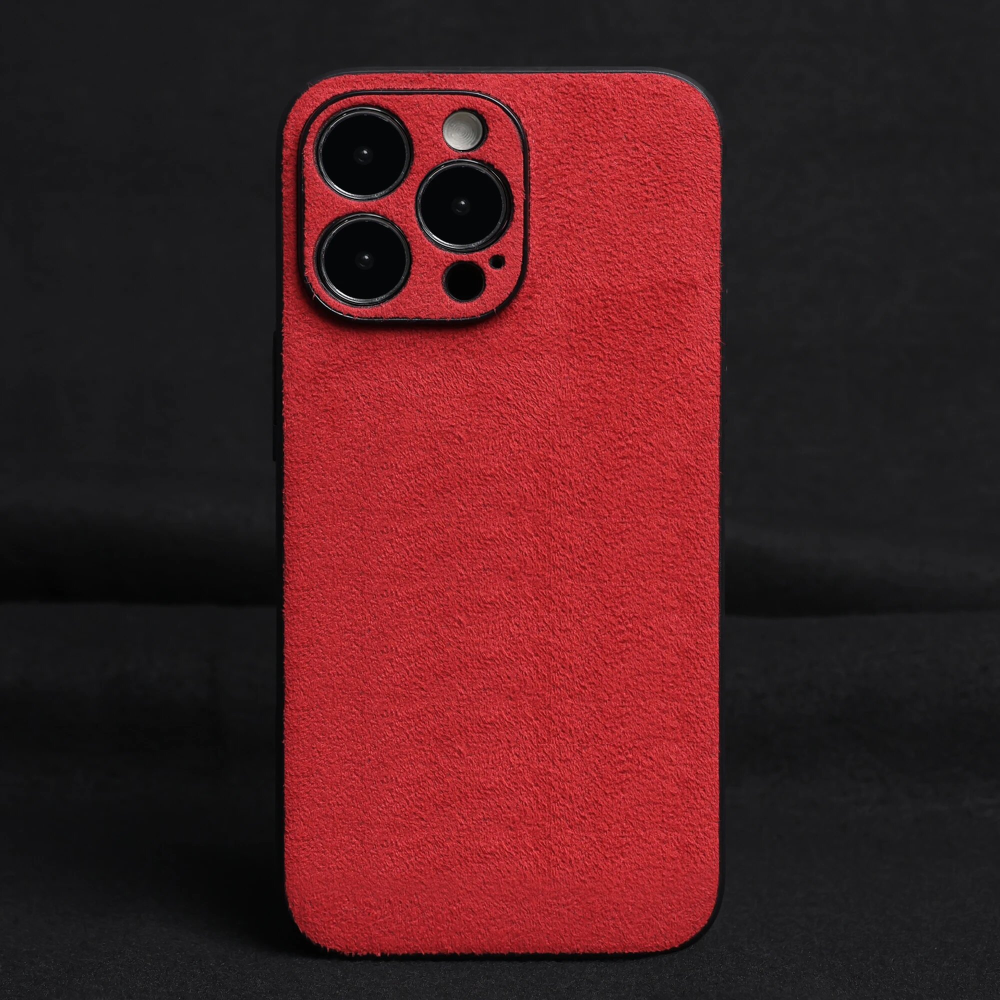 Чехол ALCANTARA для iPhone 17 Pro Max 16 15 14 13: Роскошный Красный, Для iPhone 16 Плюс, Красный