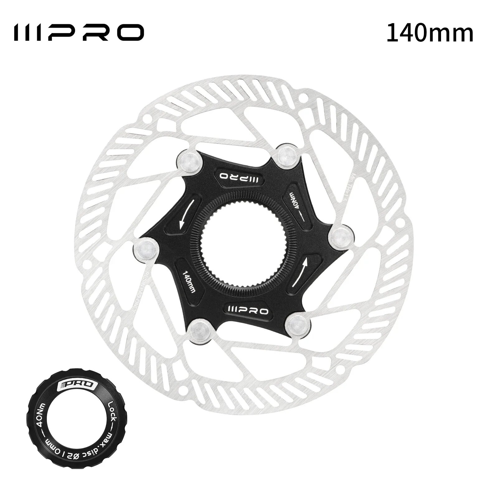 GOLDIX IIIPRO Ультралегкий Тормозной Ротор 140/160 мм Черный, Black 140mm