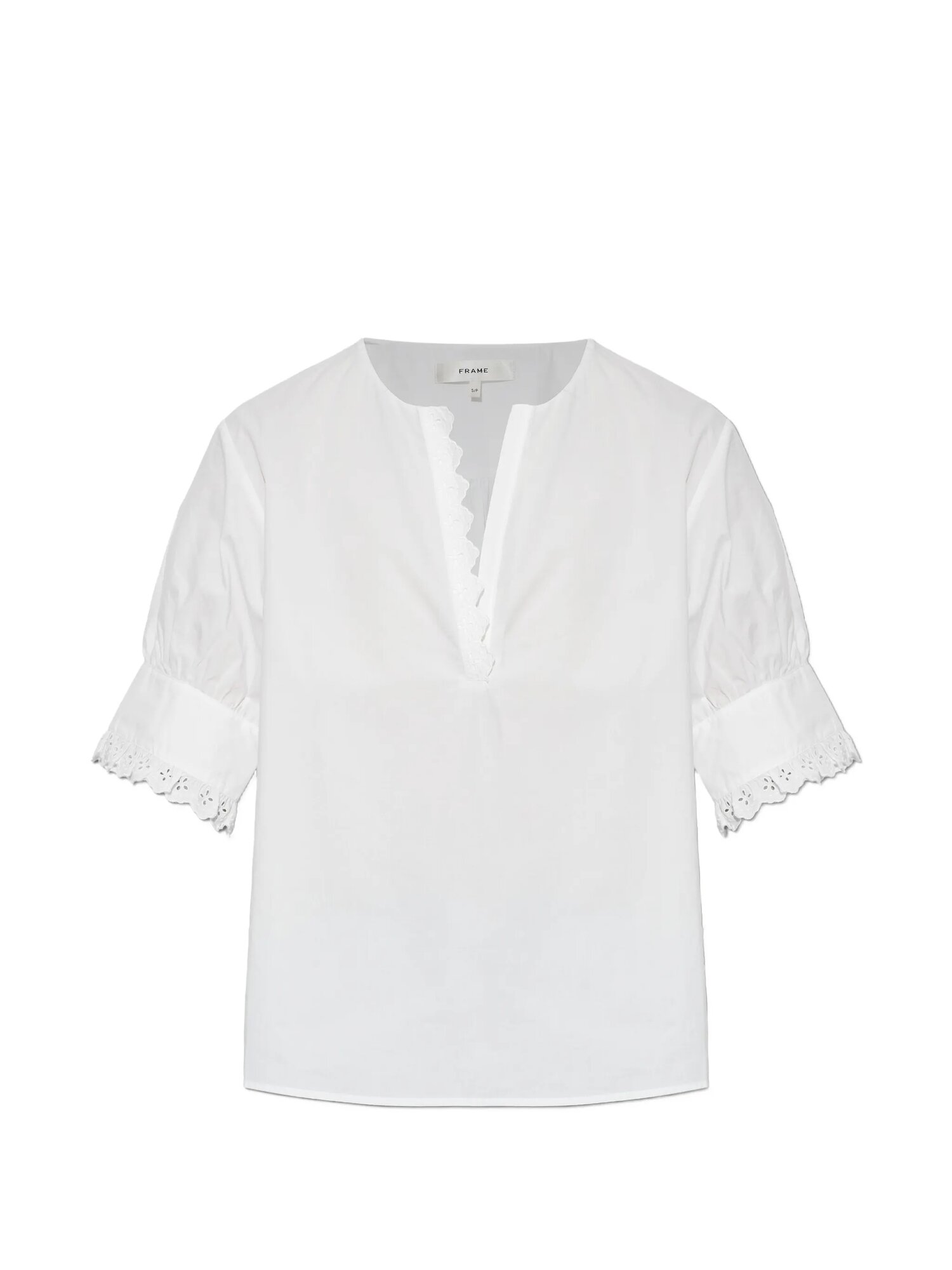 Топ Broderie-anglaise puff-sleeve top