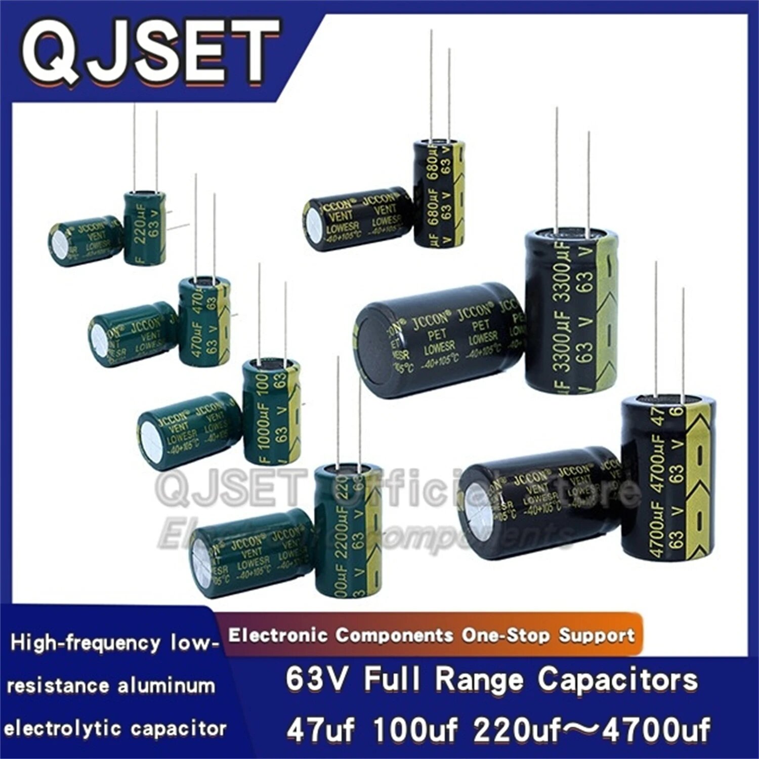 Конденсаторы JCCON 63В 63v470uf 10x25 10pcs