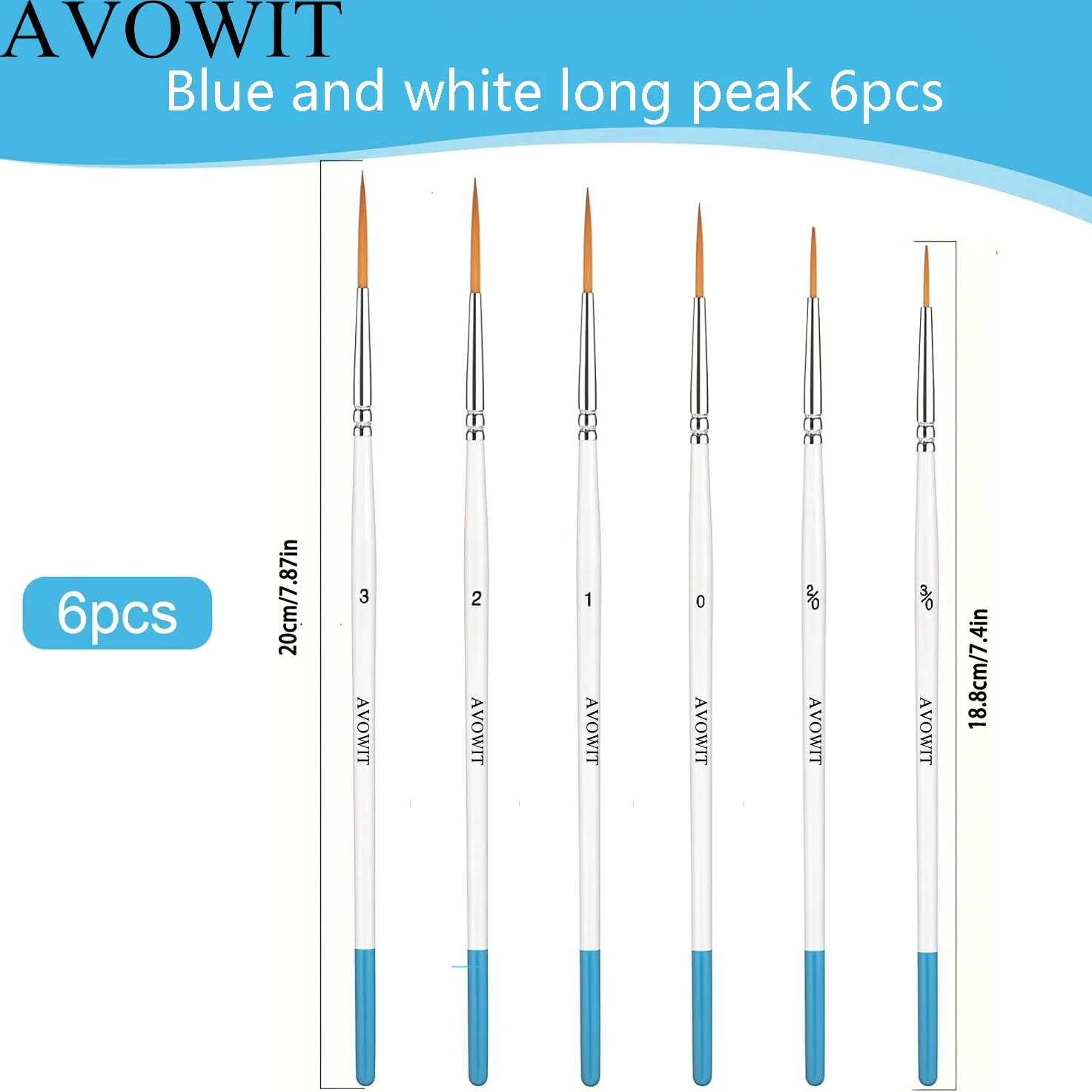 Набор кистей для росписи из дерева long peak 6pcs