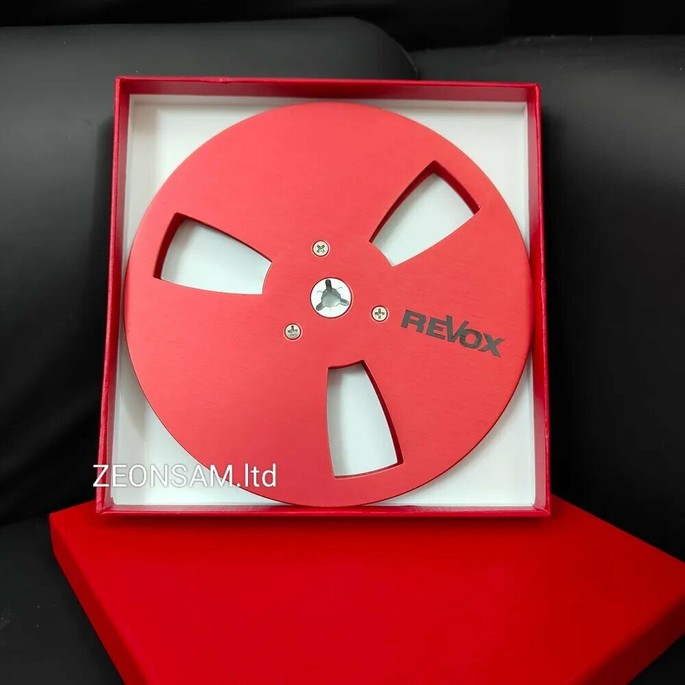 Revox 7-дюймовая пустая катушка из алюминиевого сплава с 3 отверстиями 1/4, держатель пустого диска, подходит для Studer ReVox / TEAC / BASF и других открытых магнитофонов