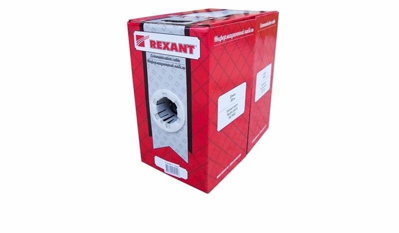 Кабель FTP 4PR 24AWG CAT5e 305м REXANT OUTDOOR 01-0146 от ELEMENTX — фото 1