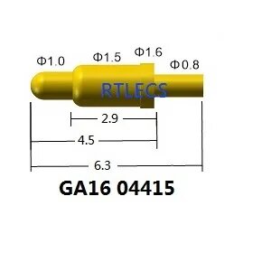 2 шт. высокотоковые разъемы PogoPin RTLECS GA для литиевых аккумуляторов GA16 04415